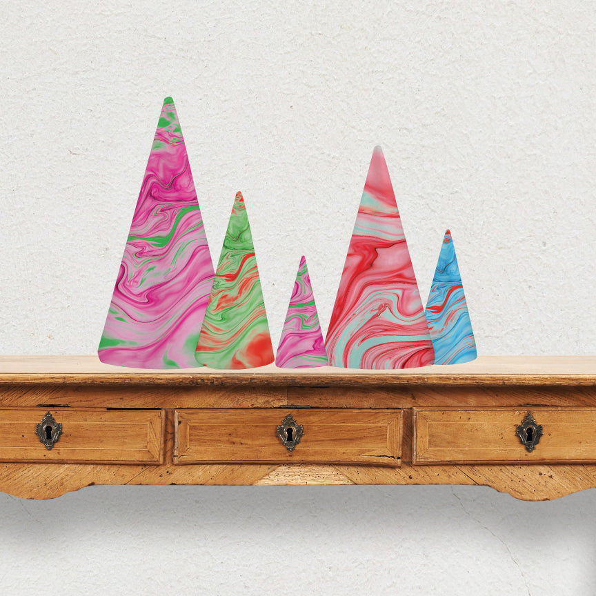 Bold Marble Christmas Tree Printables – Thimblepress