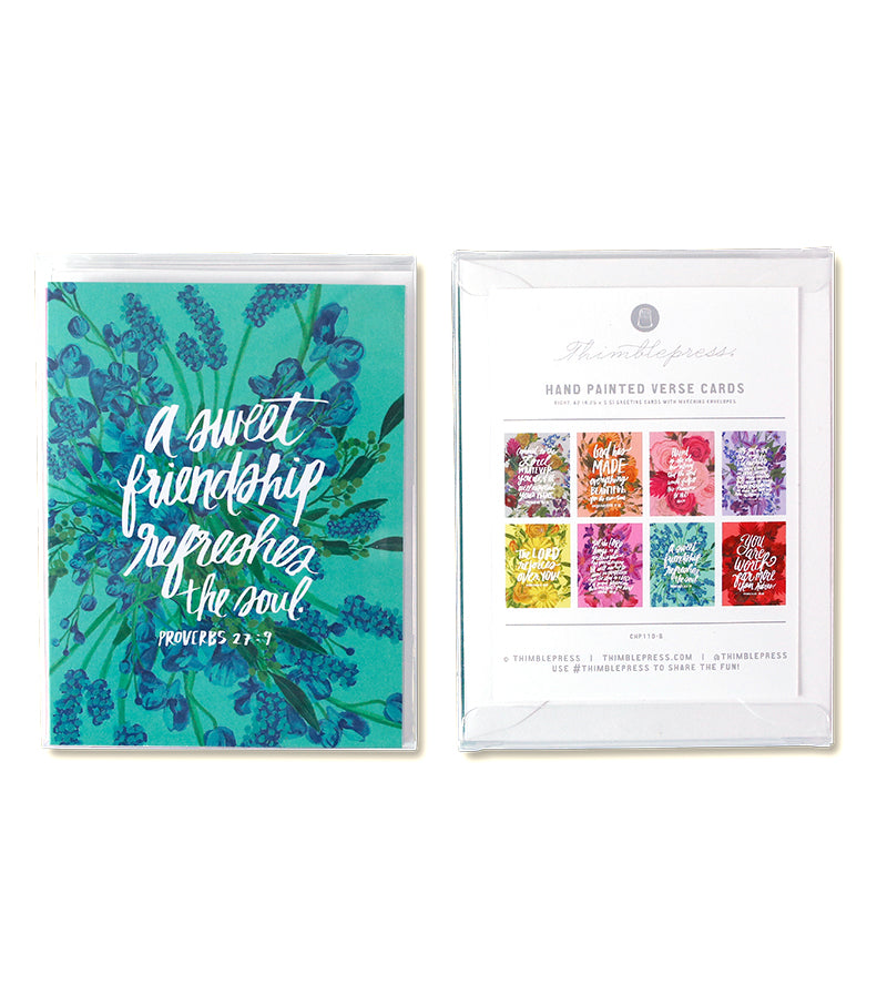 Box Set of Faith Floral Bible Verses Greeting Cards – Thimblepress