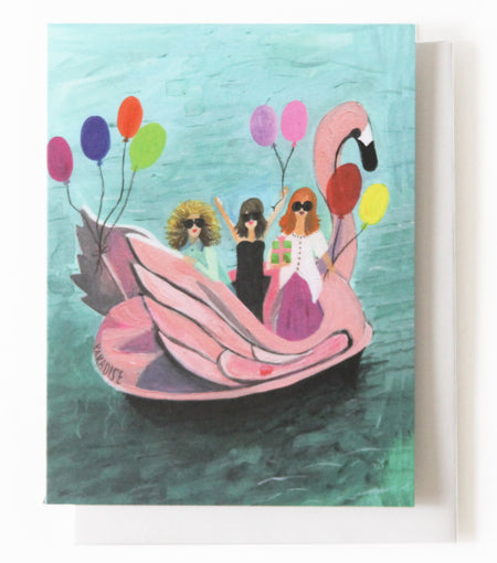 boat party greeting card – Thimblepress