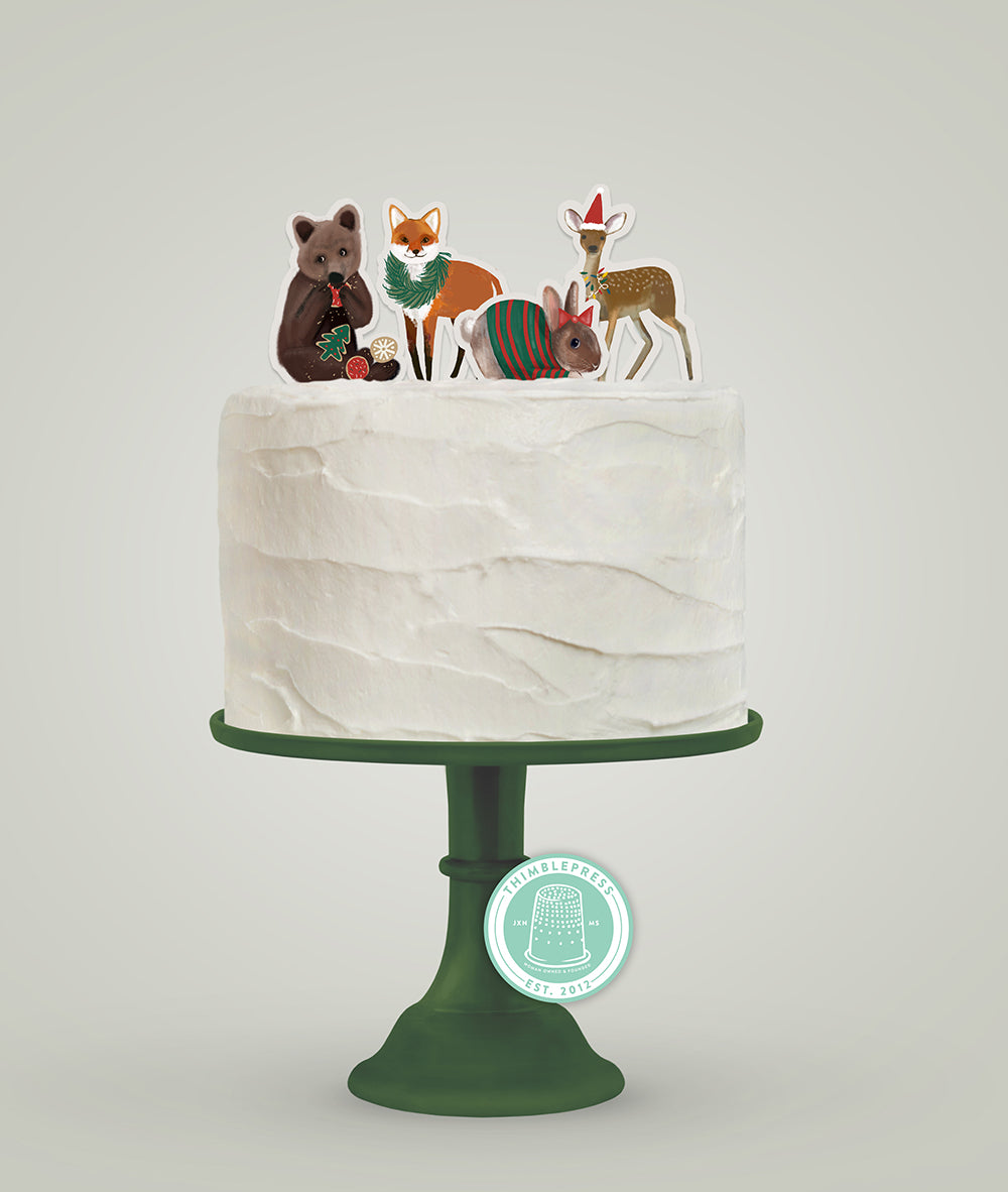 Woodland Creatures Holiday Topper Printables – Thimblepress
