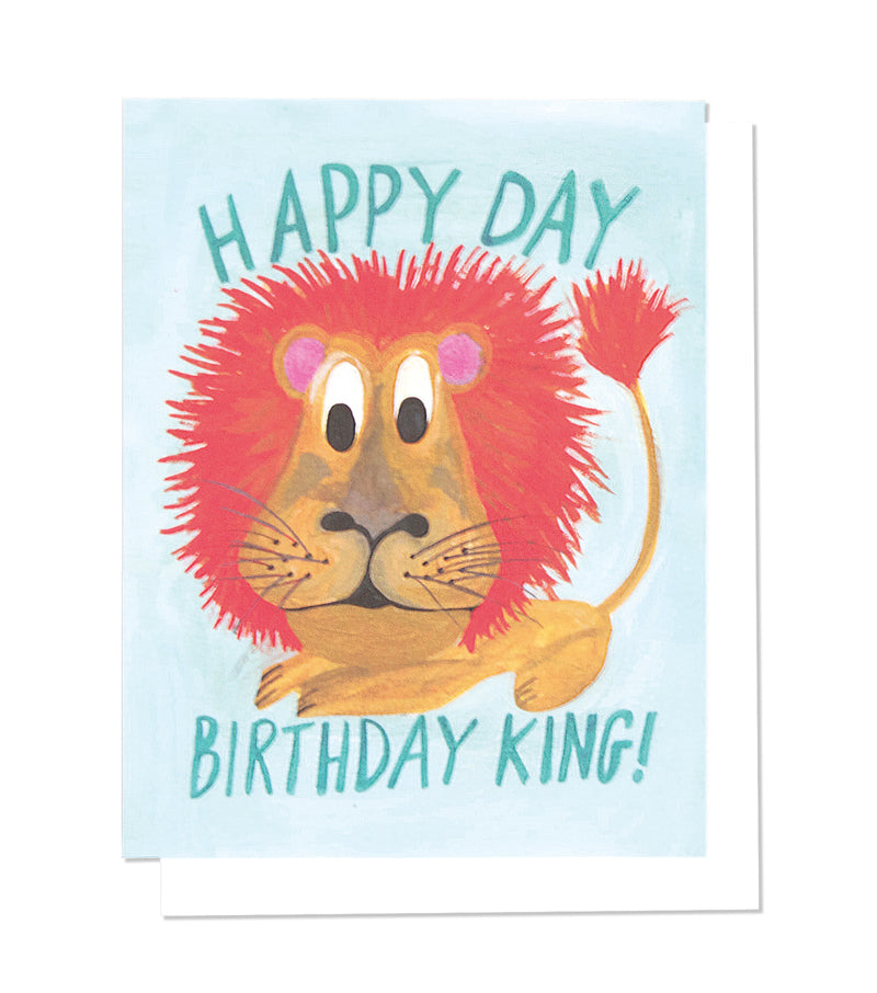 happy day birthday king greeting card – Thimblepress