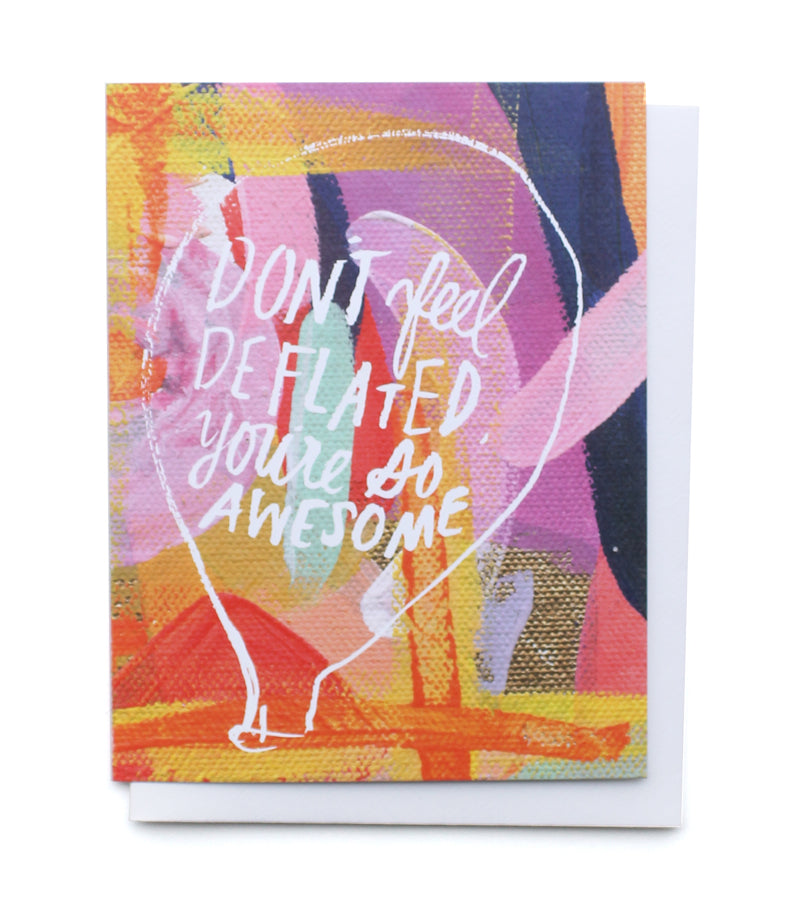 don't feel deflated greeting card – Thimblepress