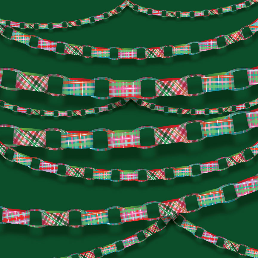 Plaid Holiday Paper Chain Printable – Thimblepress